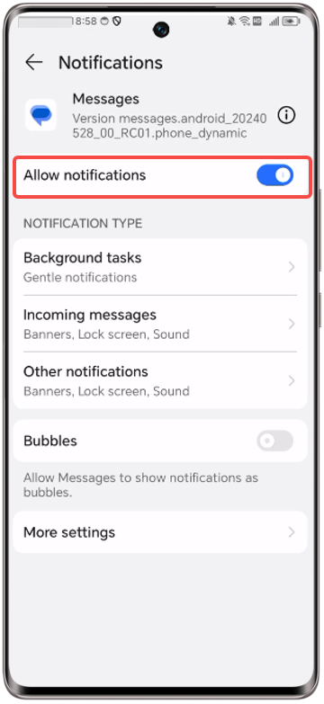 Aucune alerte pour les messages reçus sur les téléphonesoules tablettes