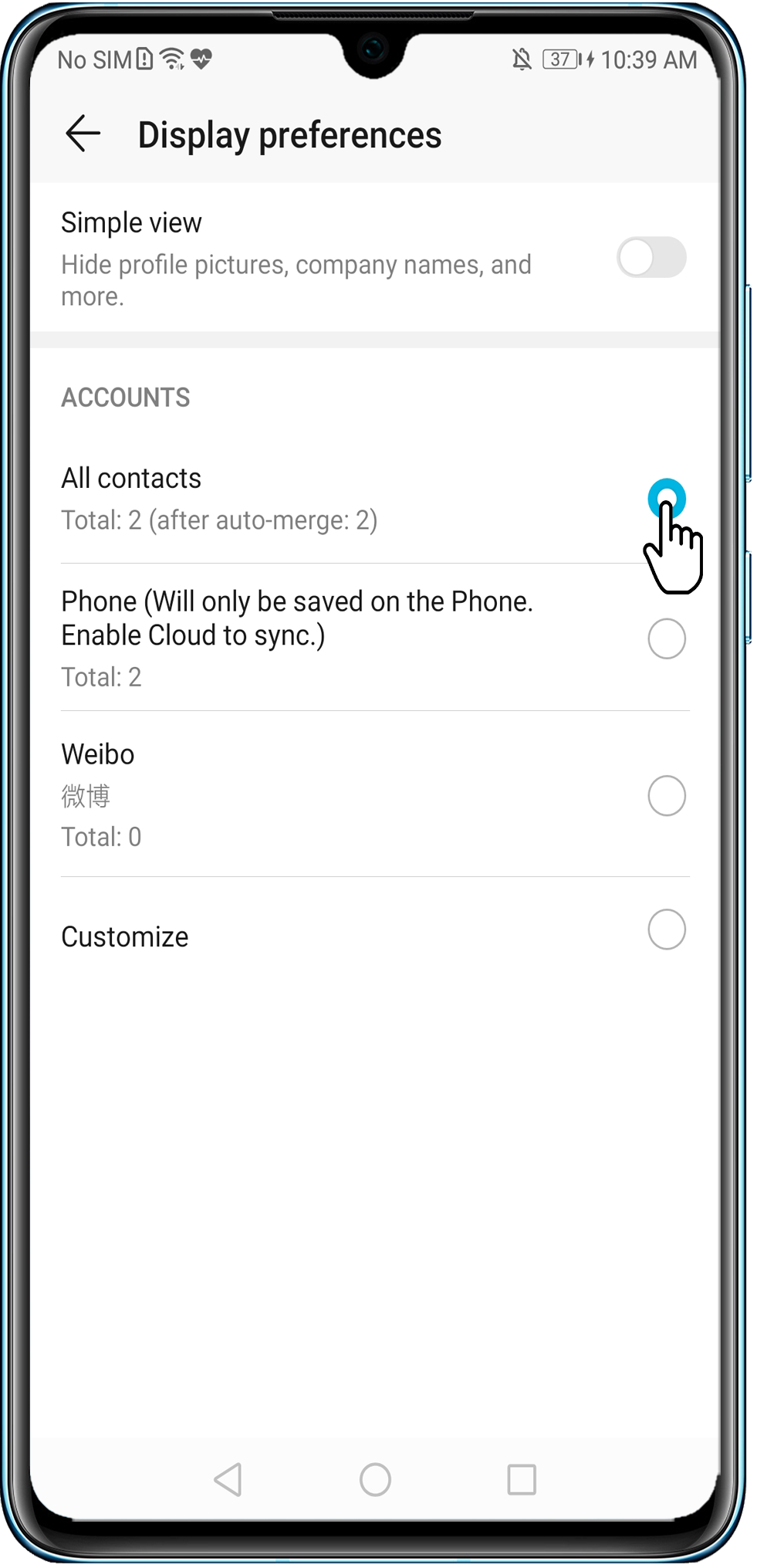 My phone/tablet contacts data has been lost