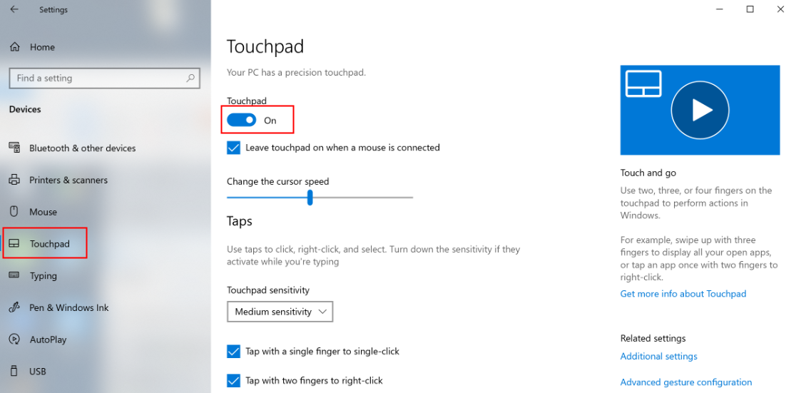 The touchpad sometimes does not respond to my touches