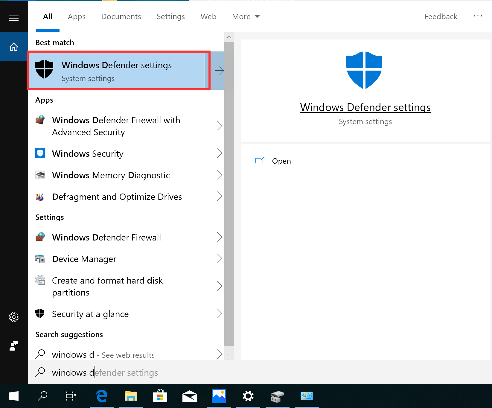 Manage Windows Defender