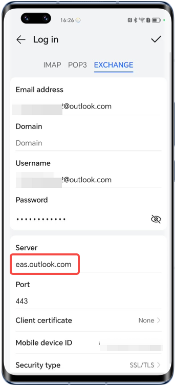 Unable to Log In to Outlook/Hotmail Email via Exchange