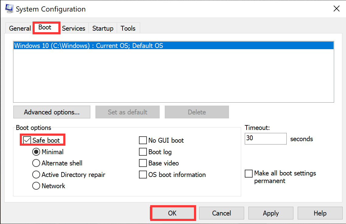 Enable/Disable Safe Mode
