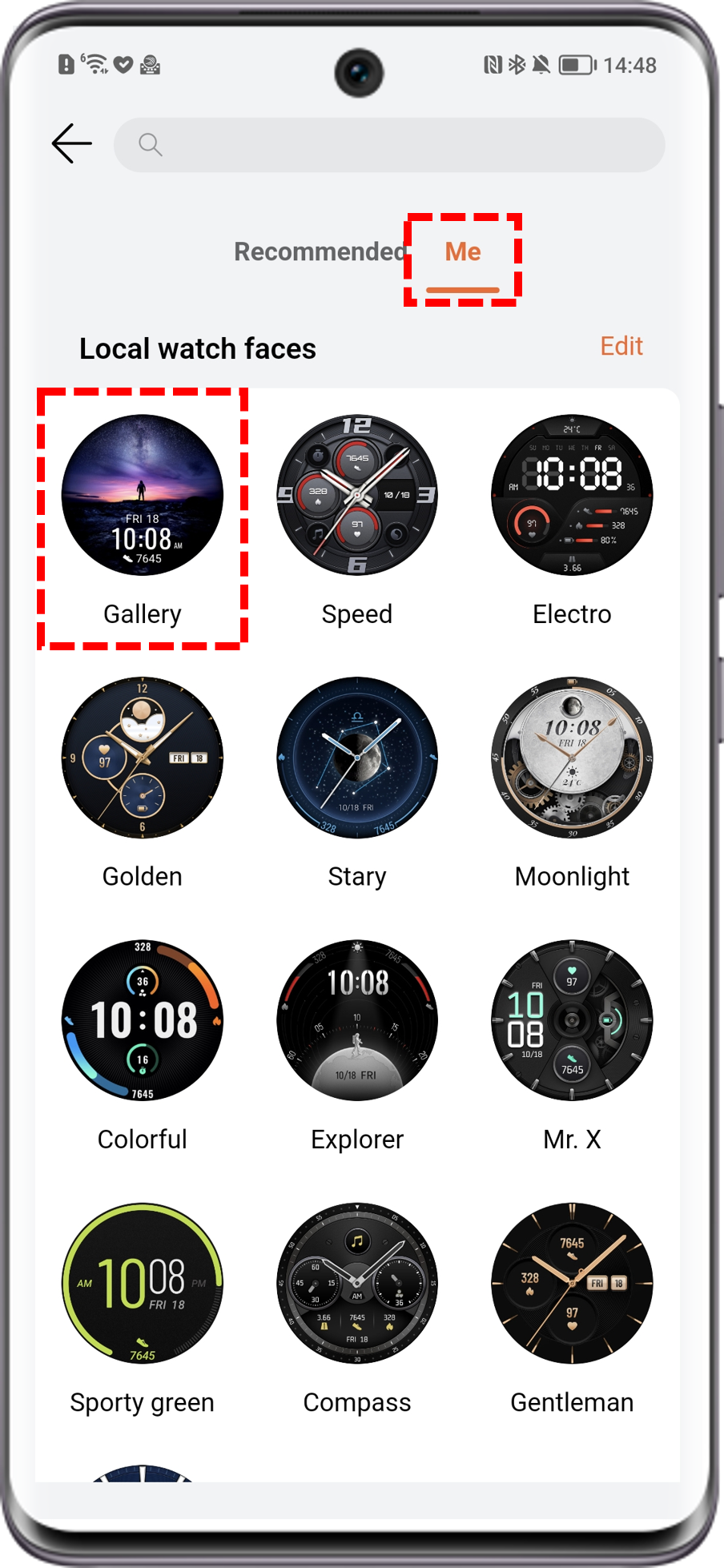 How to set the Watch Faces