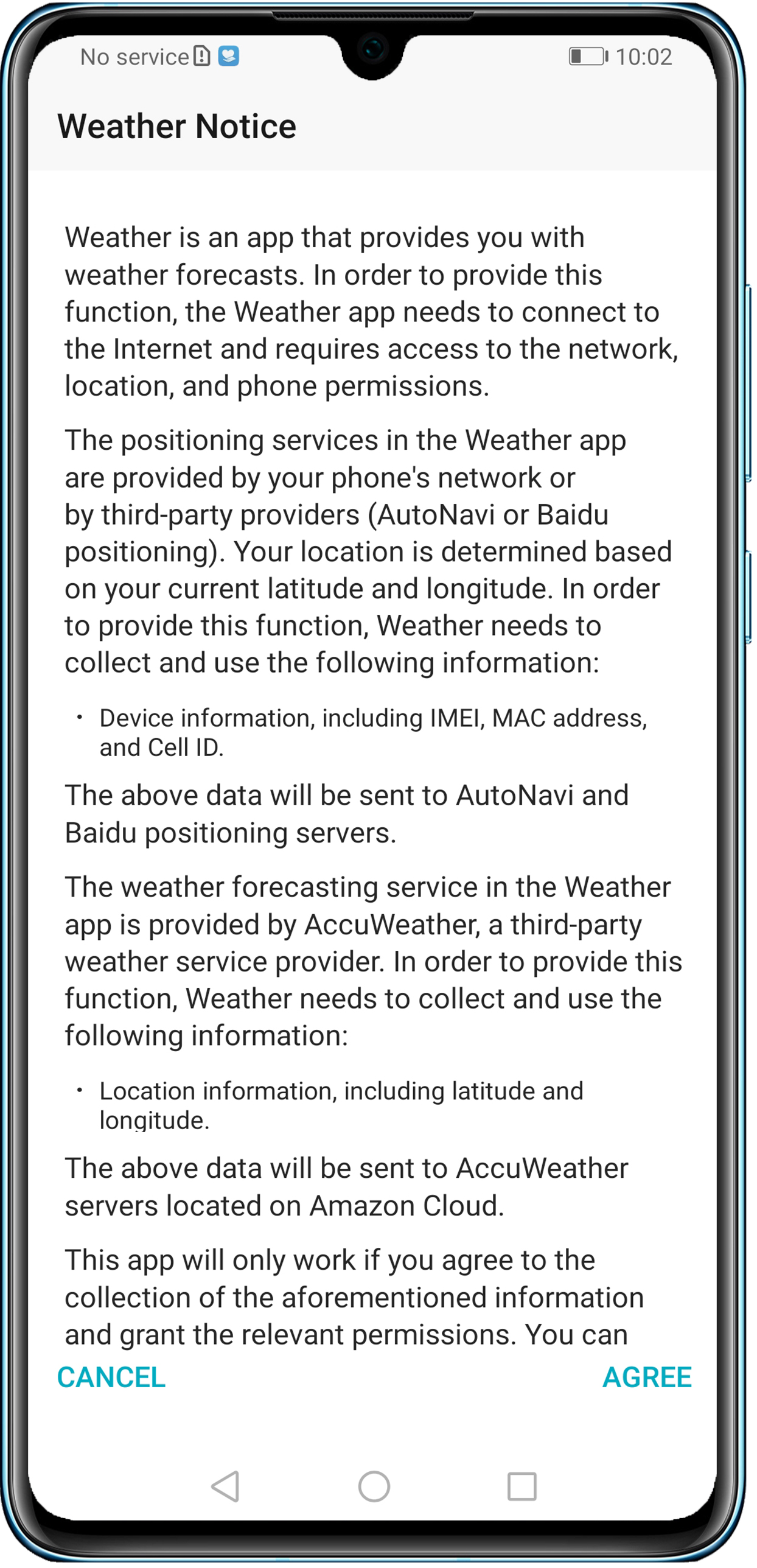 A screen titled "Enhanced services and user experience improvement" is ...