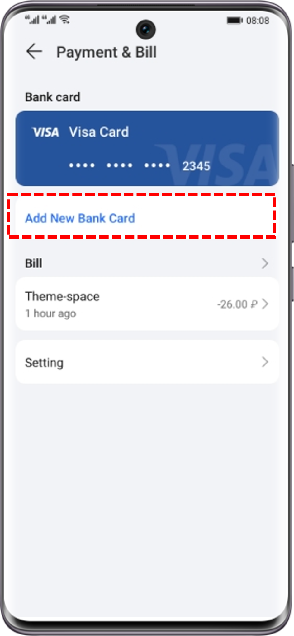 How to bind a bank card?
