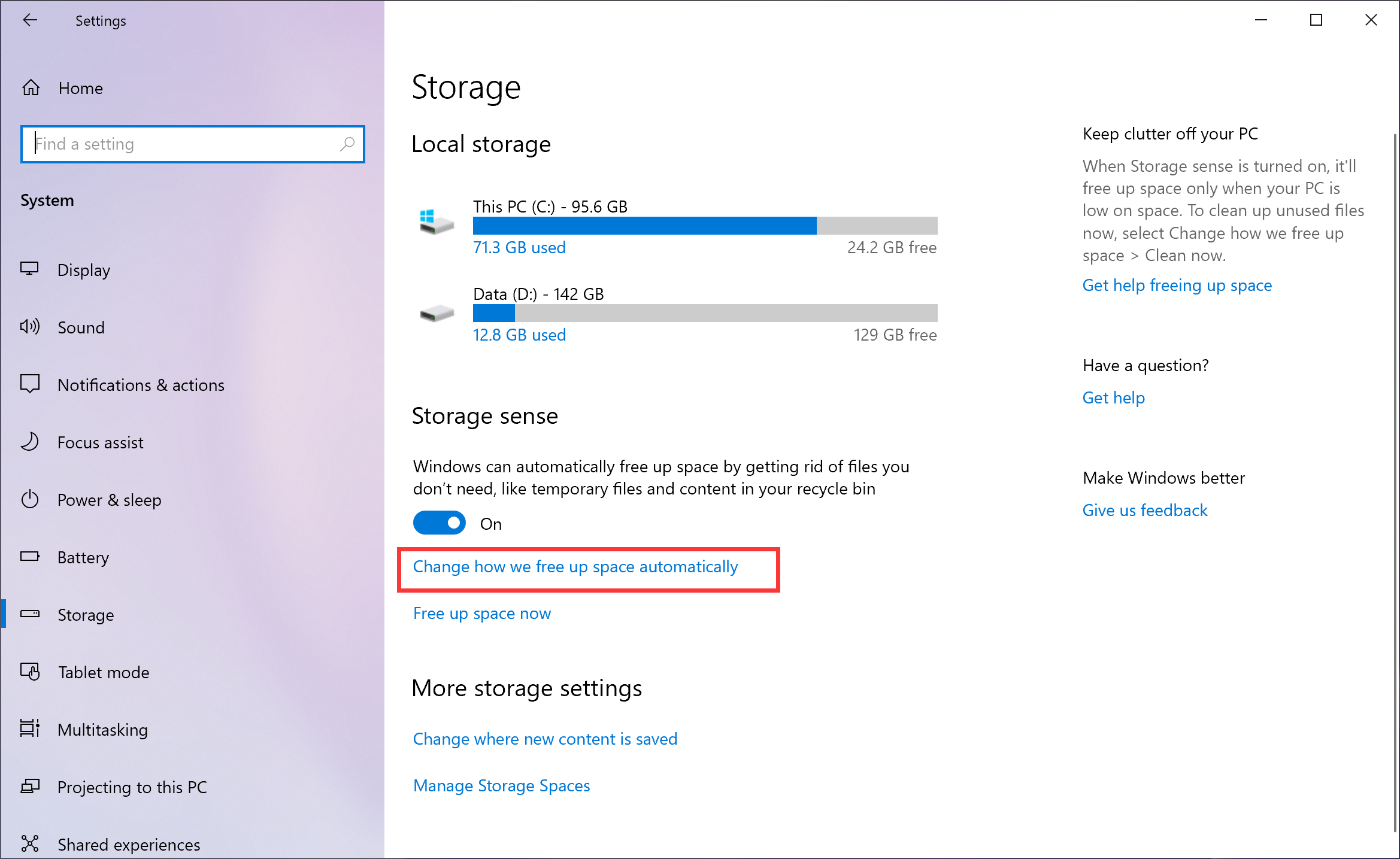 Free up your computer storage space automatically