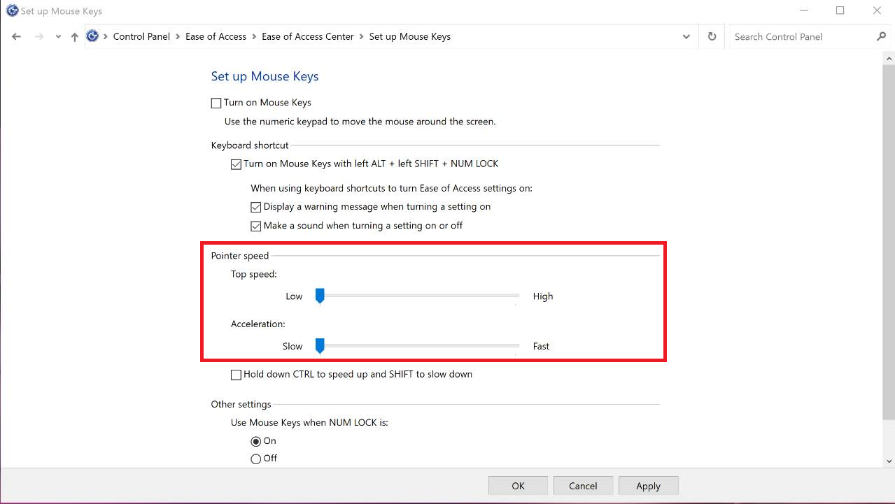The user finds it difficult to control the computer's mouse