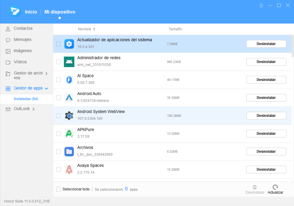 Guía de uso para HONOR Suite