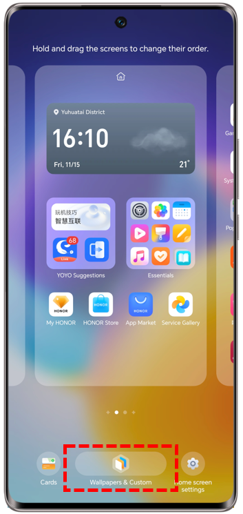 HONOR Themes—Icons feature instructions