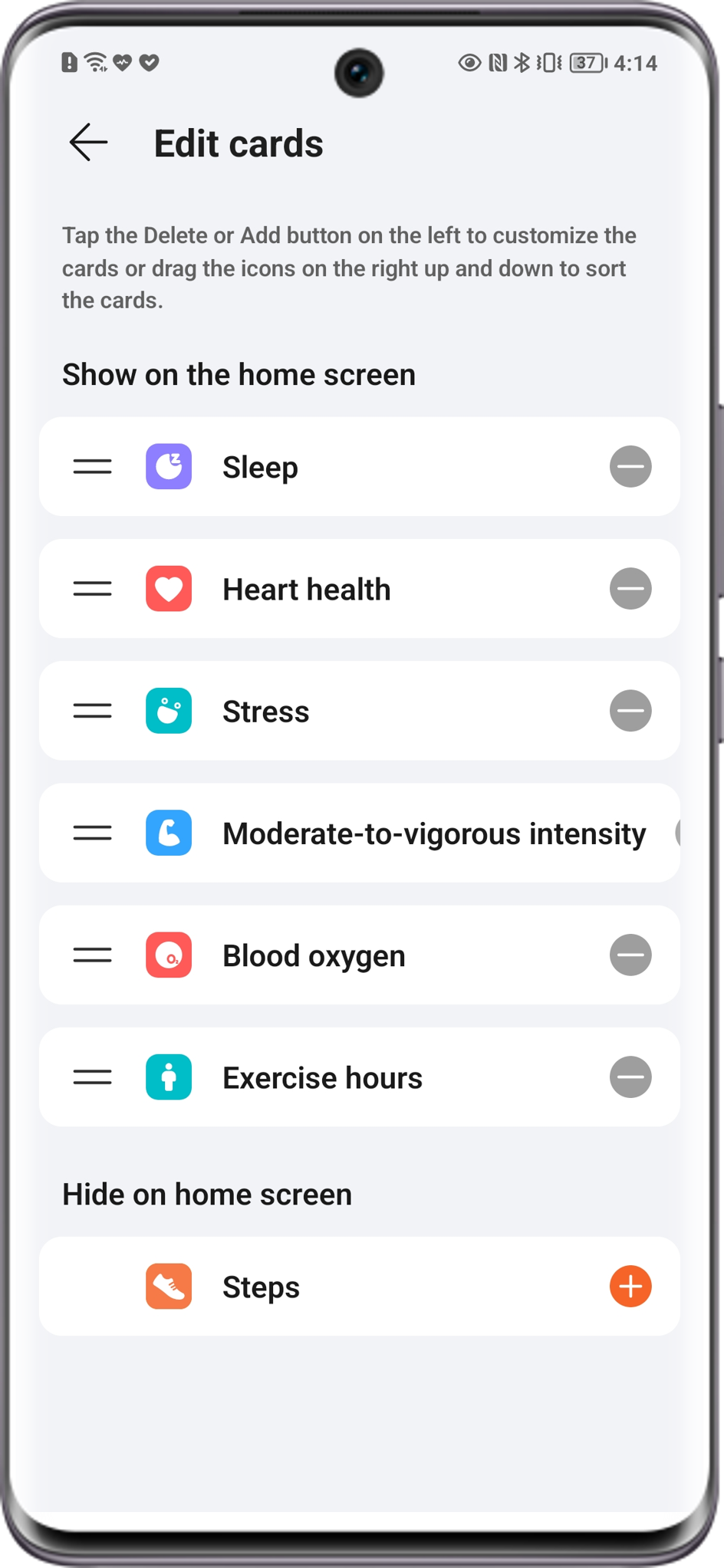 Edit/Add/Delete Cards