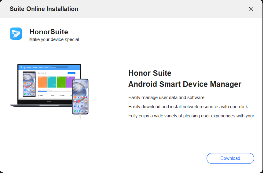 Guía de uso para HONOR Suite