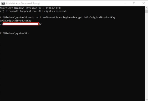 Activate pre-installed Windows system